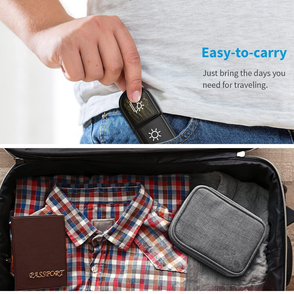 Frizty Medicine Organizer, 3 Times a Day - Canvas Bag(Grey)